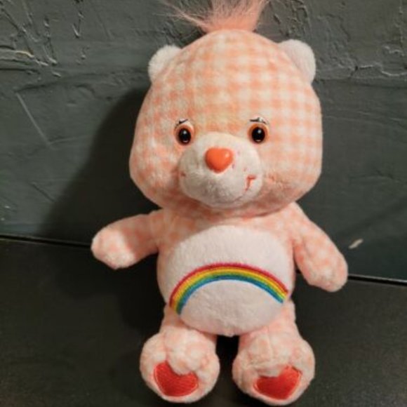 Toys | Care Bears Cheer Bear 206 9 Plush Stuffed Animal Toy Plaid ...